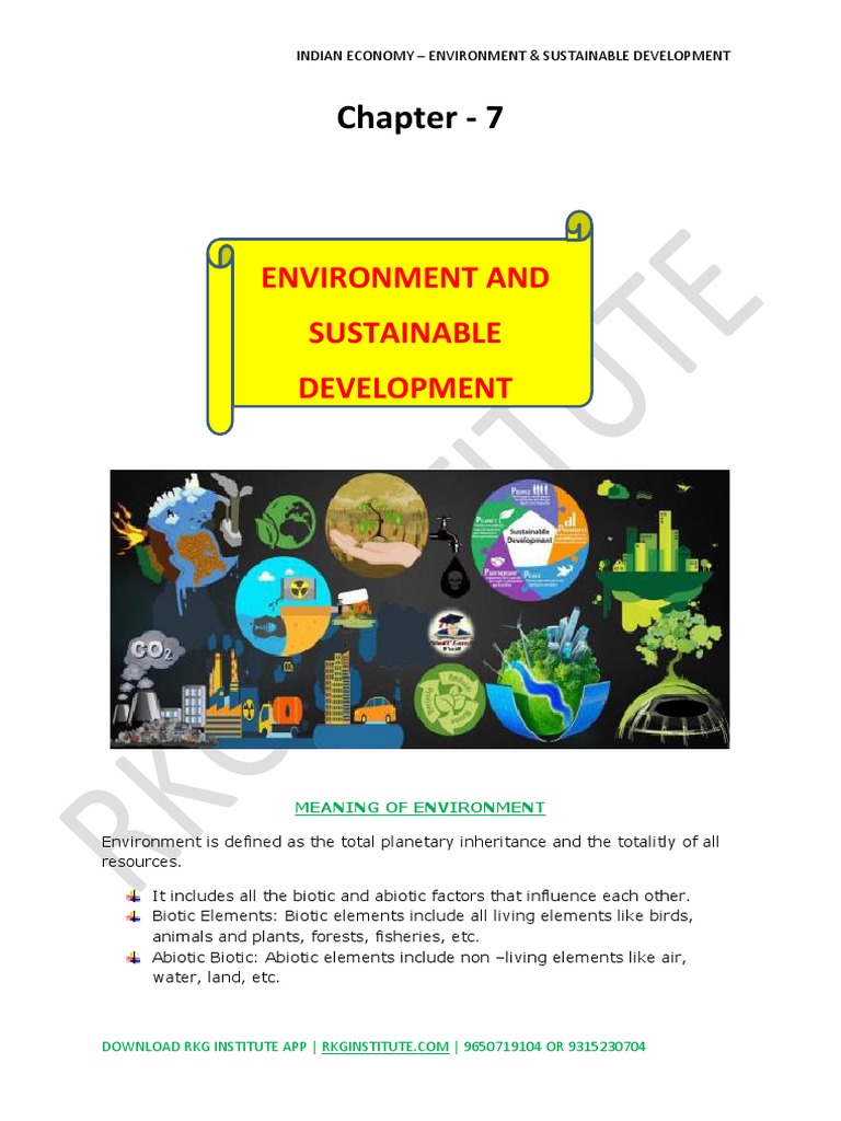 CH 7 Environment Sustainable Development | PDF | Sustainable ...