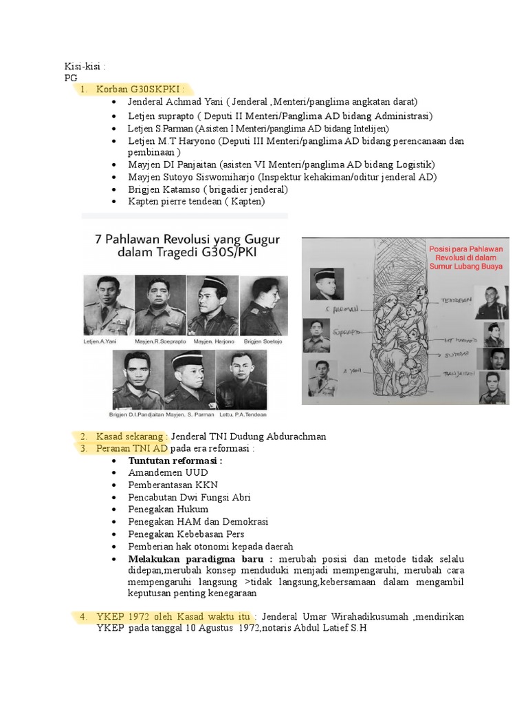 Sejarah G30S PKI dan Peran TNI AD | PDF