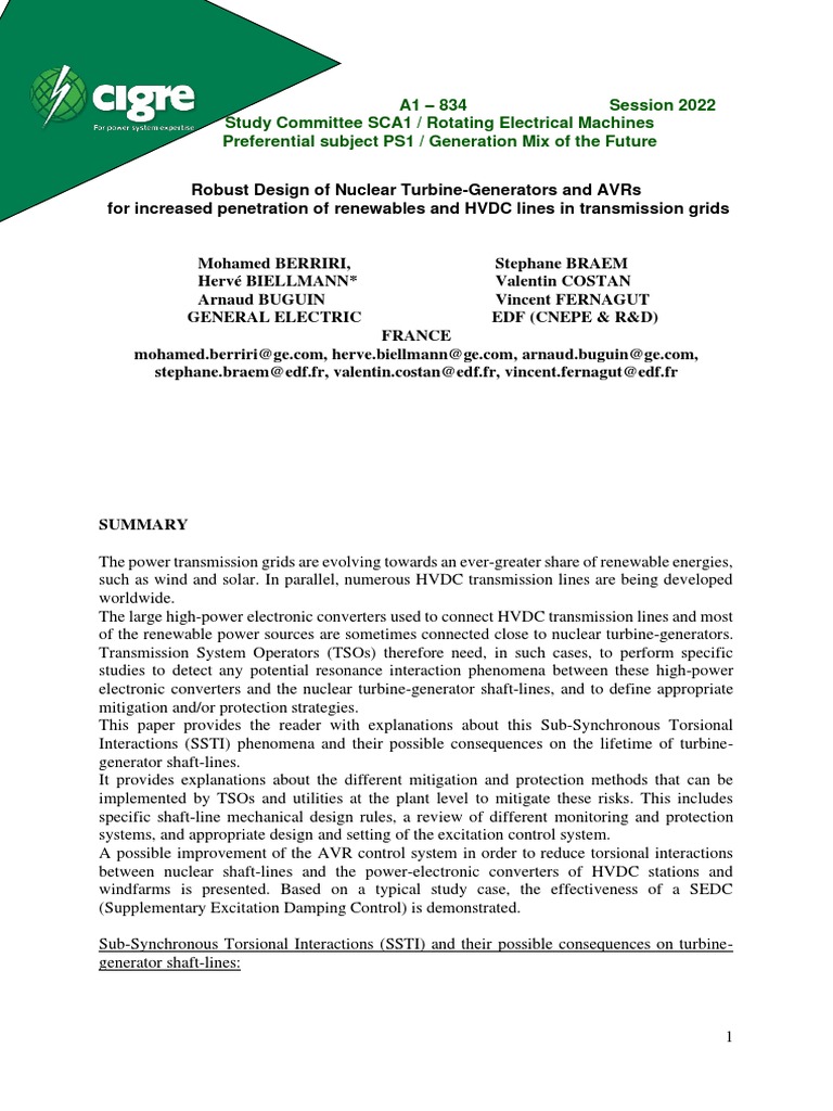 A1 - Full Papers PS1 10834 2022 | PDF | Electric Generator | Electrical ...