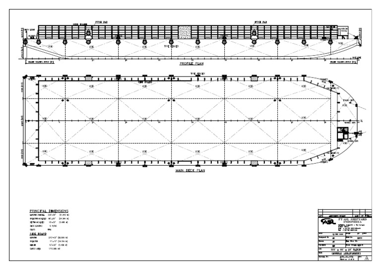 Tongkang H1282 ASL G 001 Rev 0 General Arrangement | PDF