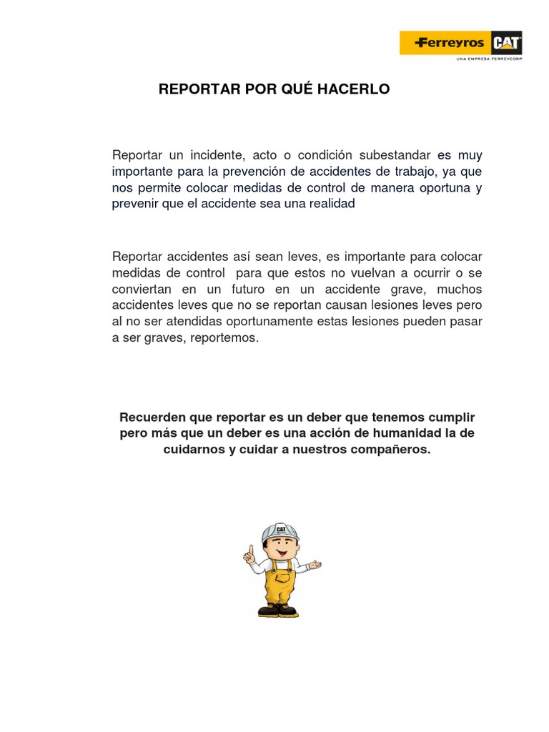 Importancia de Reportar Incidentes | PDF