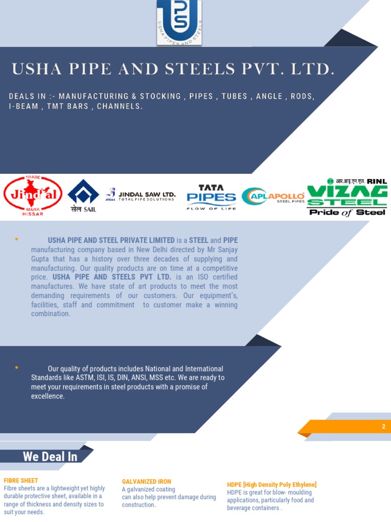 Usha Pipe Co | PDF | Steel | Sheet Metal