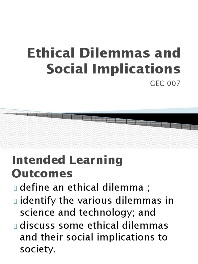 STS NEW 2 Ethical Dilemmas 2022 | PDF