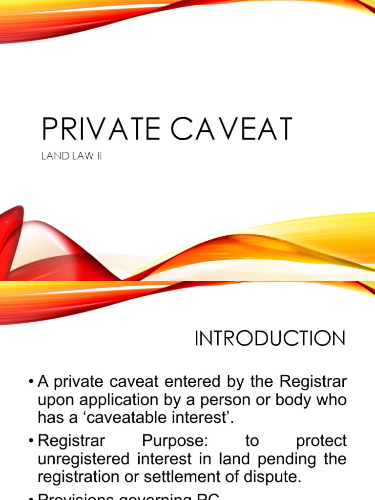 2023 Private Caveat | PDF | Trust Law | Justice