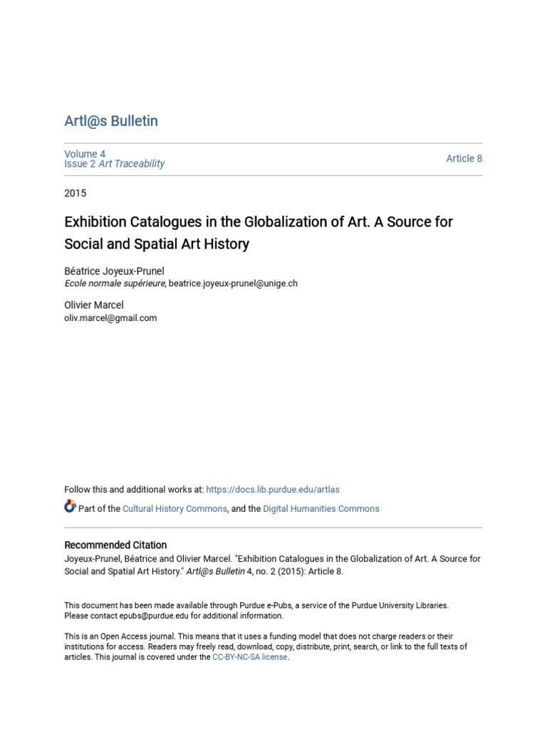 Globalization of Art Through Catalogues | PDF | Globalization