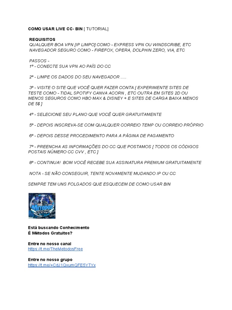 Como Usar Live CC - Bin | PDF