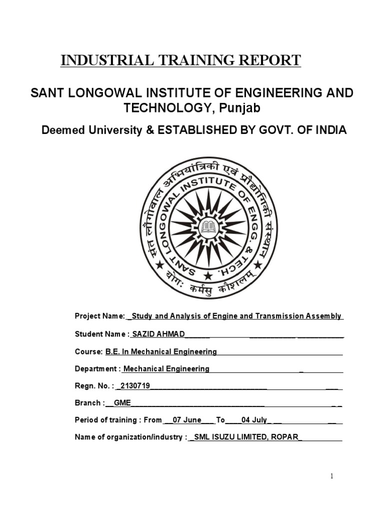 SML Project File | Download Free PDF | Rotating Machines | Mechanical ...