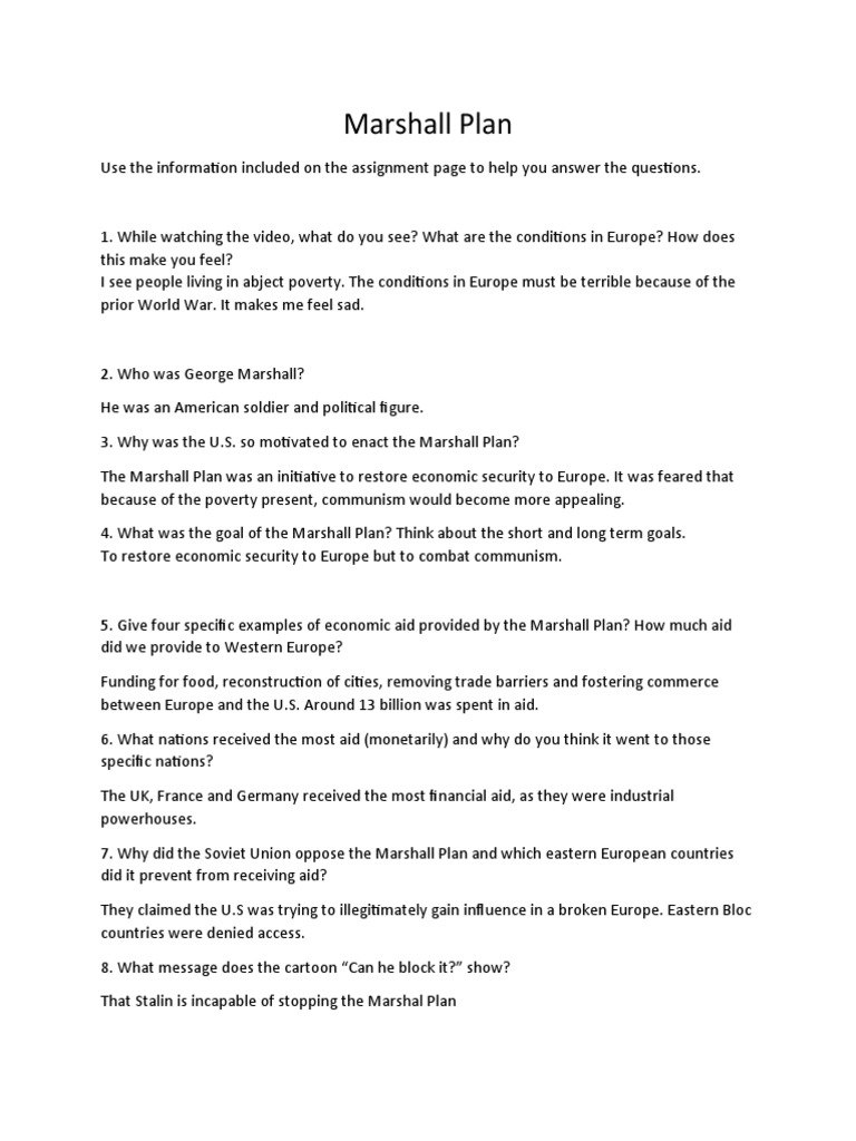 Essay 4 | PDF | Marshall Plan | Aids