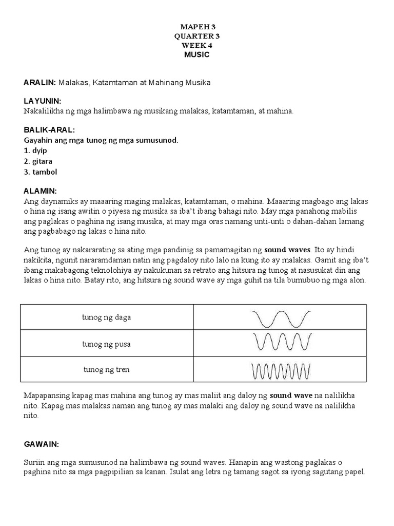 MAPEH 3 SLM Q3 W4 Edited | PDF