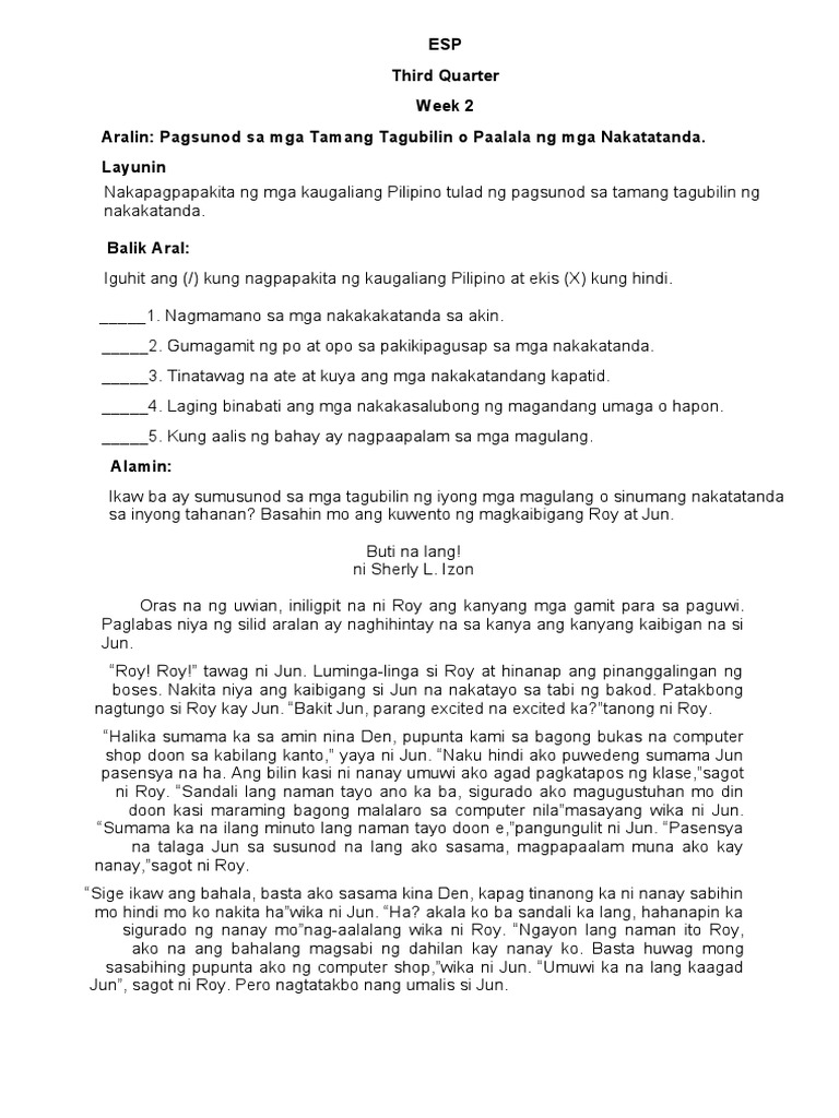 ESP-3-SLM-Q3-W2-edited | PDF