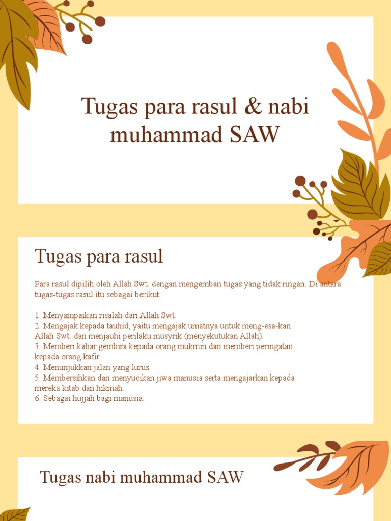 Tugas Rasul & Nabi Muhammad SAW | PDF | Agama & Spiritualitas