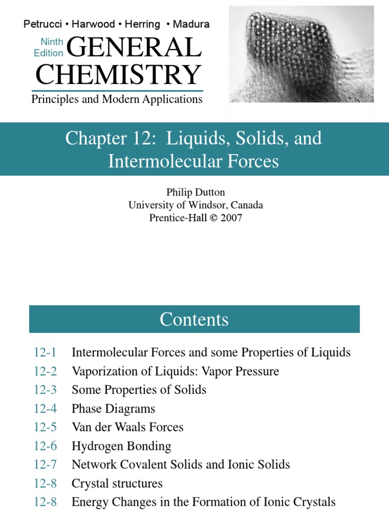Chapter 12 | PDF | Intermolecular Force | Chemical Bond