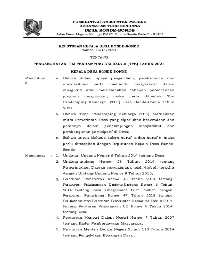 Pengangkatan TPK Stunting | PDF