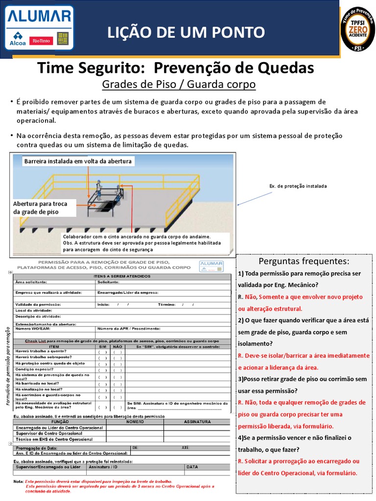 Lição de Um Ponto - Remoção de Grade de Piso | PDF