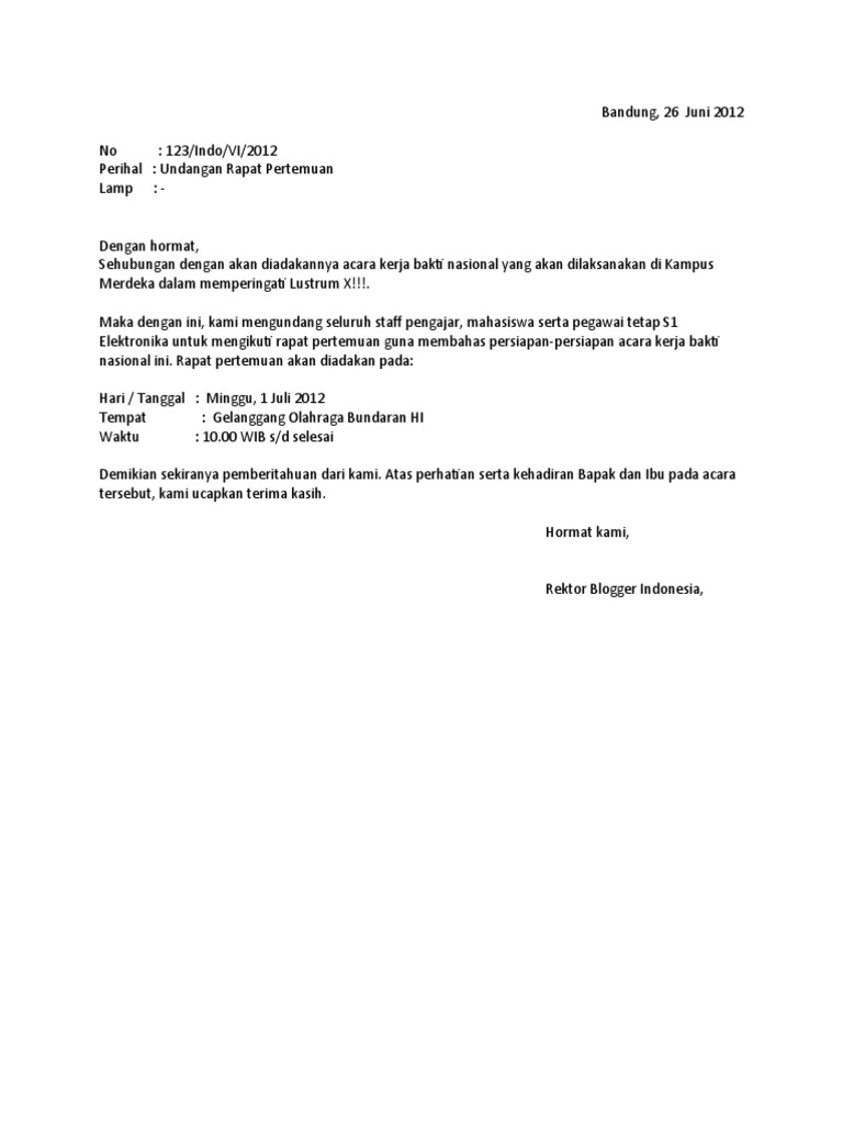 Example of Formal Invitation | PDF