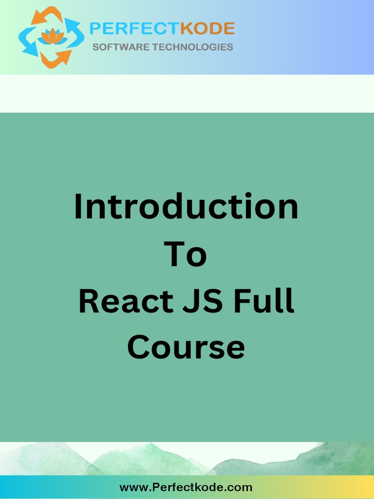 React Js Full Course | Download Free PDF | Java Script | System Software React Js Full Course | Download Free PDF | Java Script | System Software