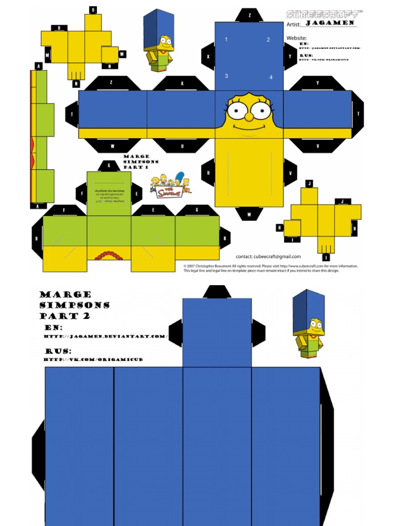 Marge Simpsons Paper Toy Paper Craft | PDF
