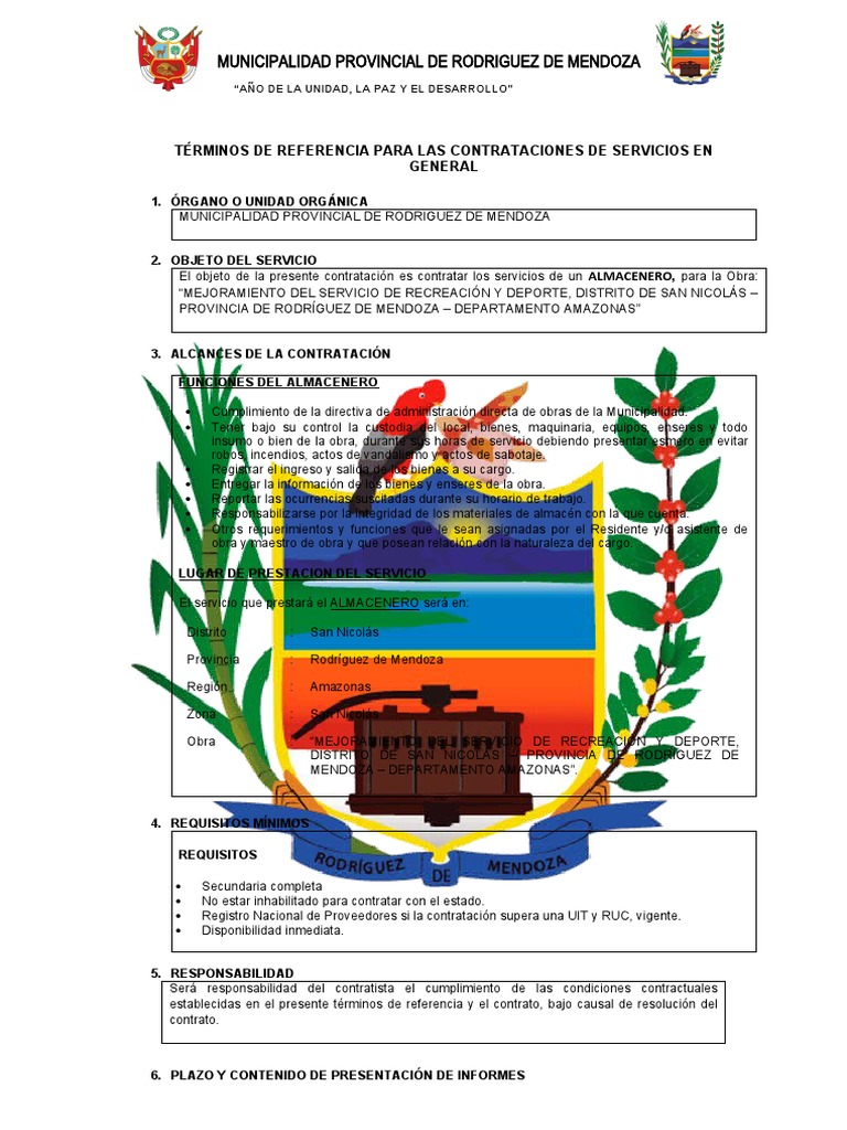 T.D.R. Req. Almacenero | PDF