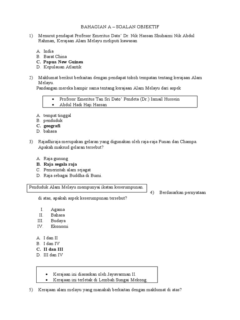 Sej t2 - Soalan | PDF