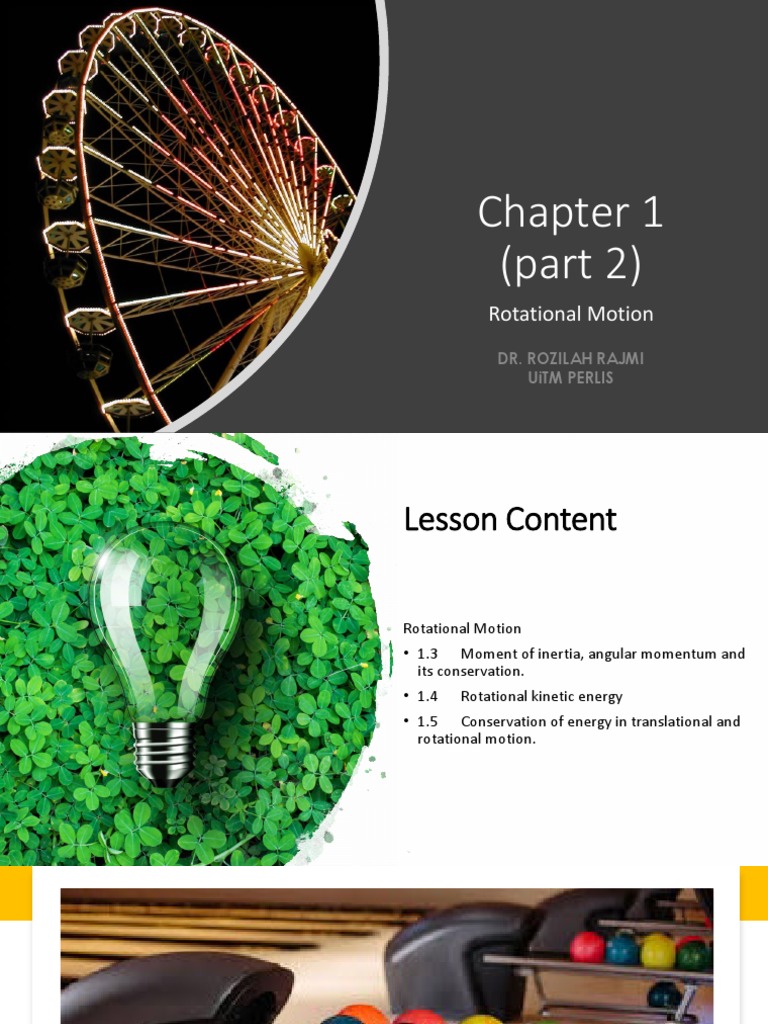 CHAPTER 1 (Part 2) - Rotational Motion | PDF | Rotation Around A Fixed Axis | Torque