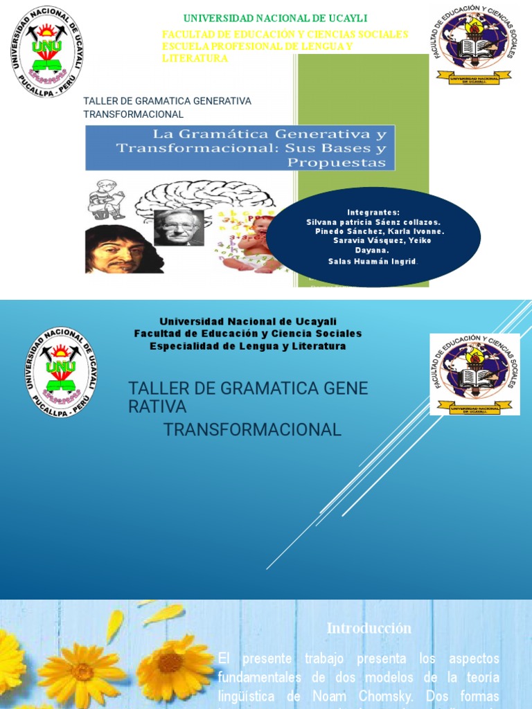 De Taller De Gramatica Transformacional Grupo 2 Pdf Lingüística
