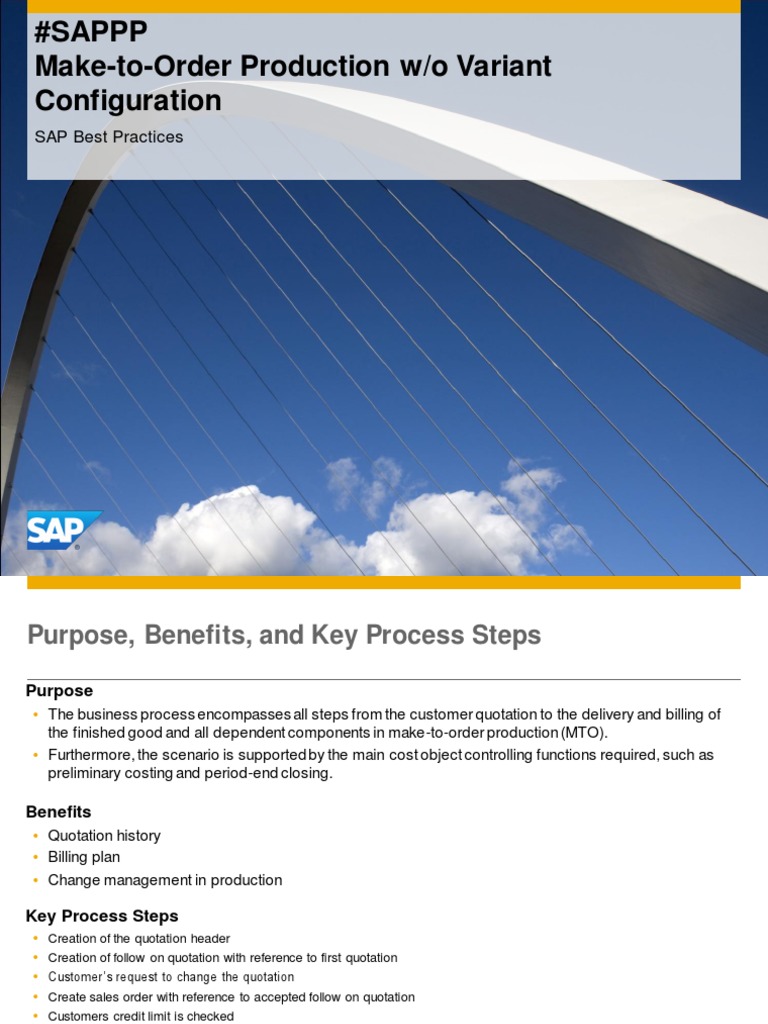 MTO Production Process Guide | PDF | Invoice | Business
