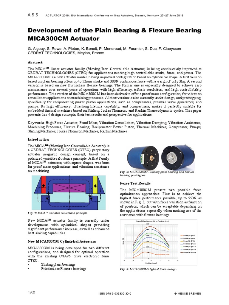 小论文 - Development of the Plain Bearing and Flexure Bearing MICA300CM ...