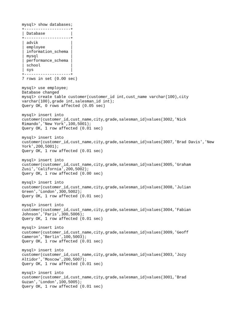 Assignment 1 | Download Free PDF | Sql | Data