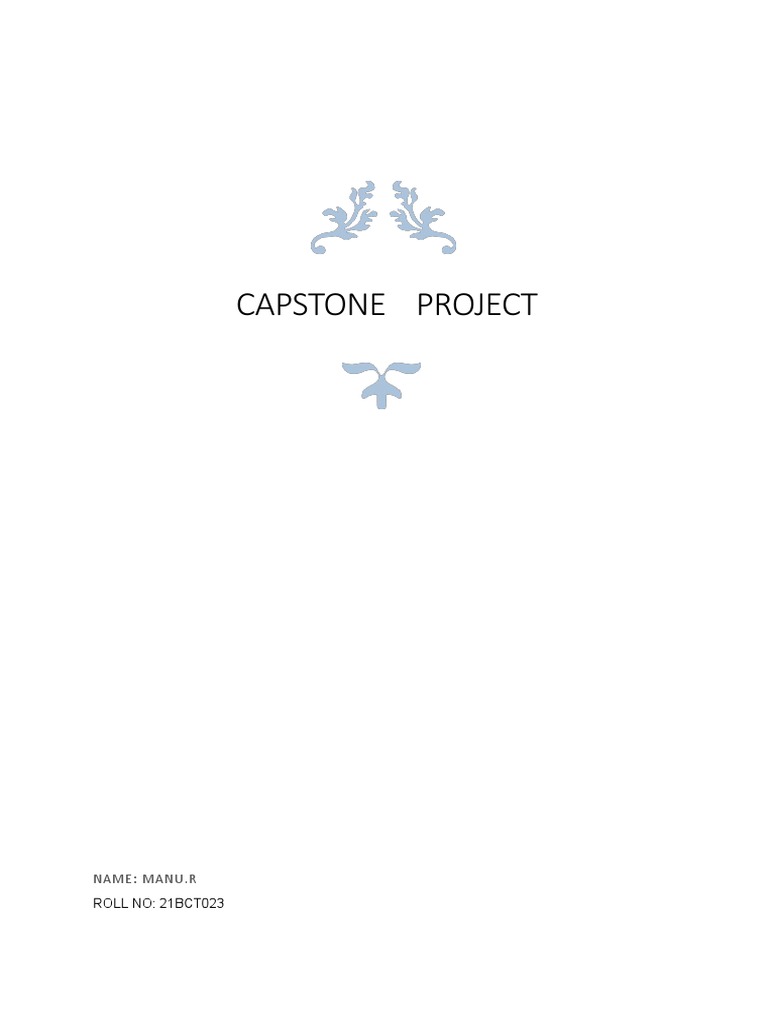 Capstone Project | PDF | Fingerprint | Biometrics