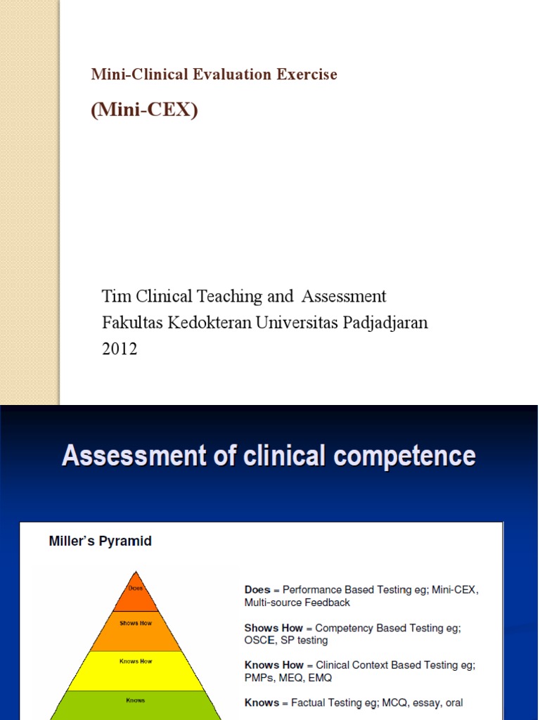 Mini Cex | PDF | Medical Diagnosis | Cognitive Science