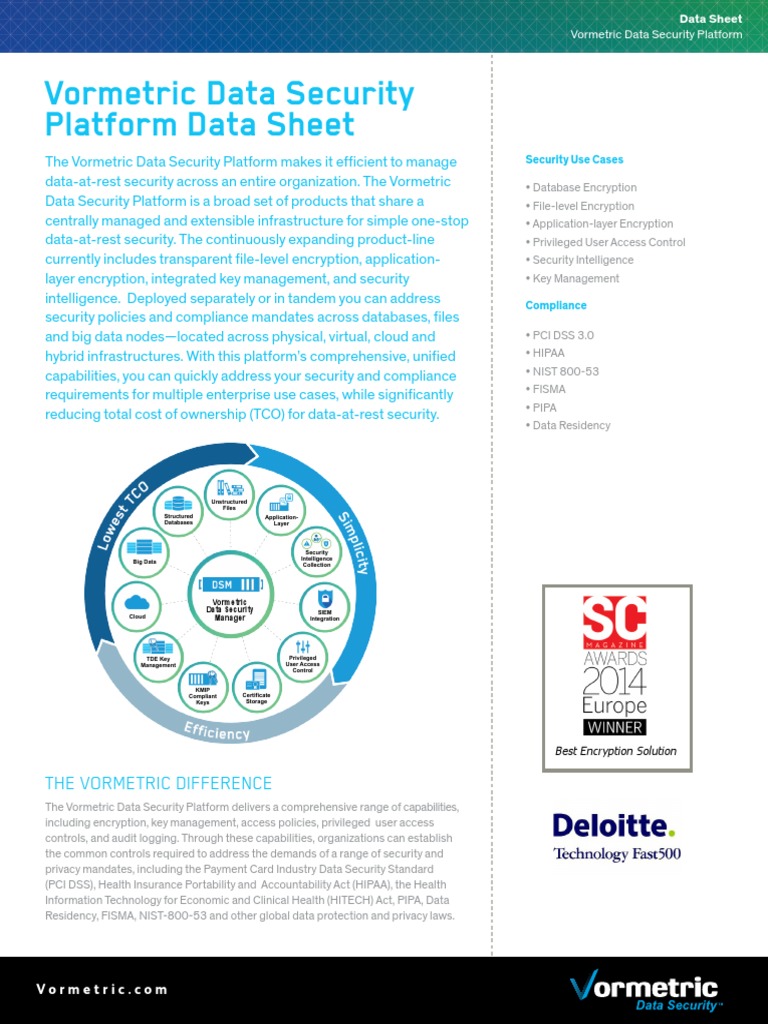 Whitepaper - Vormetric Data Security Platform | PDF | Cloud Computing | Encryption