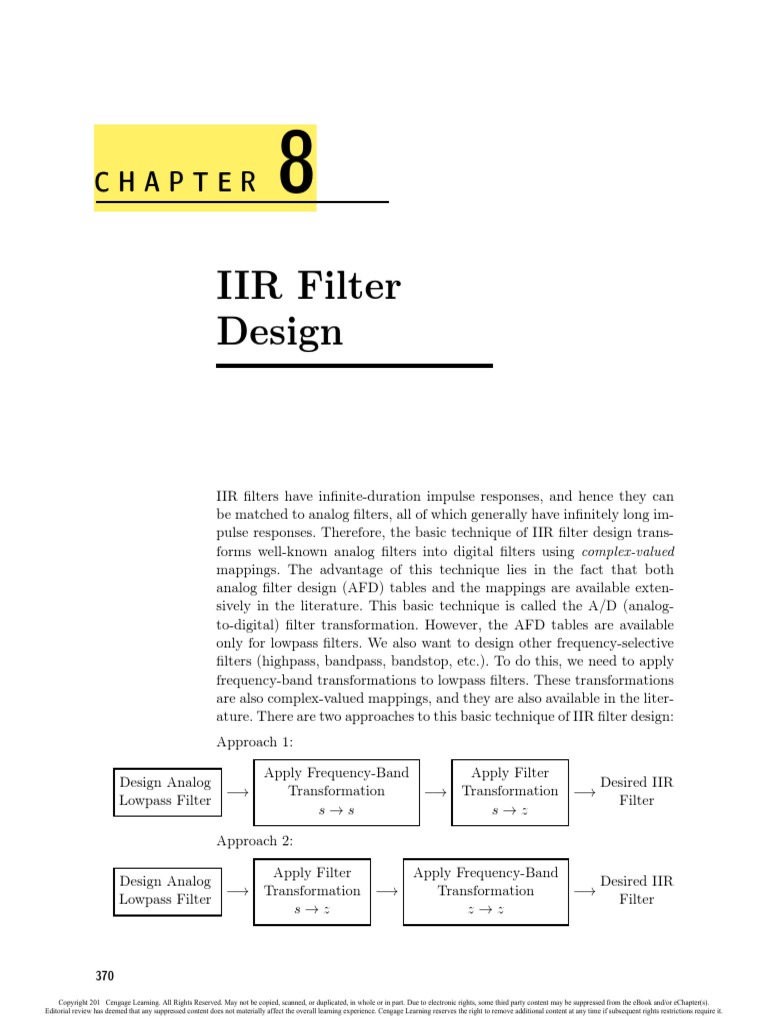 IIR Filter Design: S S S Z | PDF | Filter (Signal Processing) | Algorithms IIR Filter Design: S S S Z | PDF | Filter (Signal Processing) | Algorithms