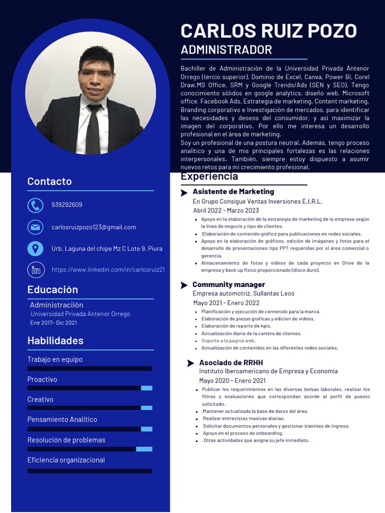 CV Carlos Ruiz 3 | PDF | Marketing | Publicidad