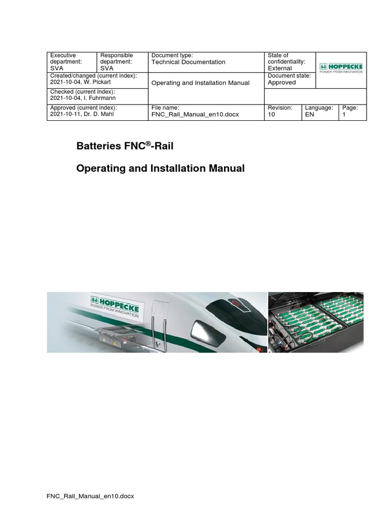Rail Power FNC Manual en | PDF | Battery Charger | Rechargeable Battery