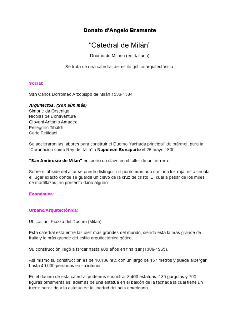 Catedral de Milán | PDF