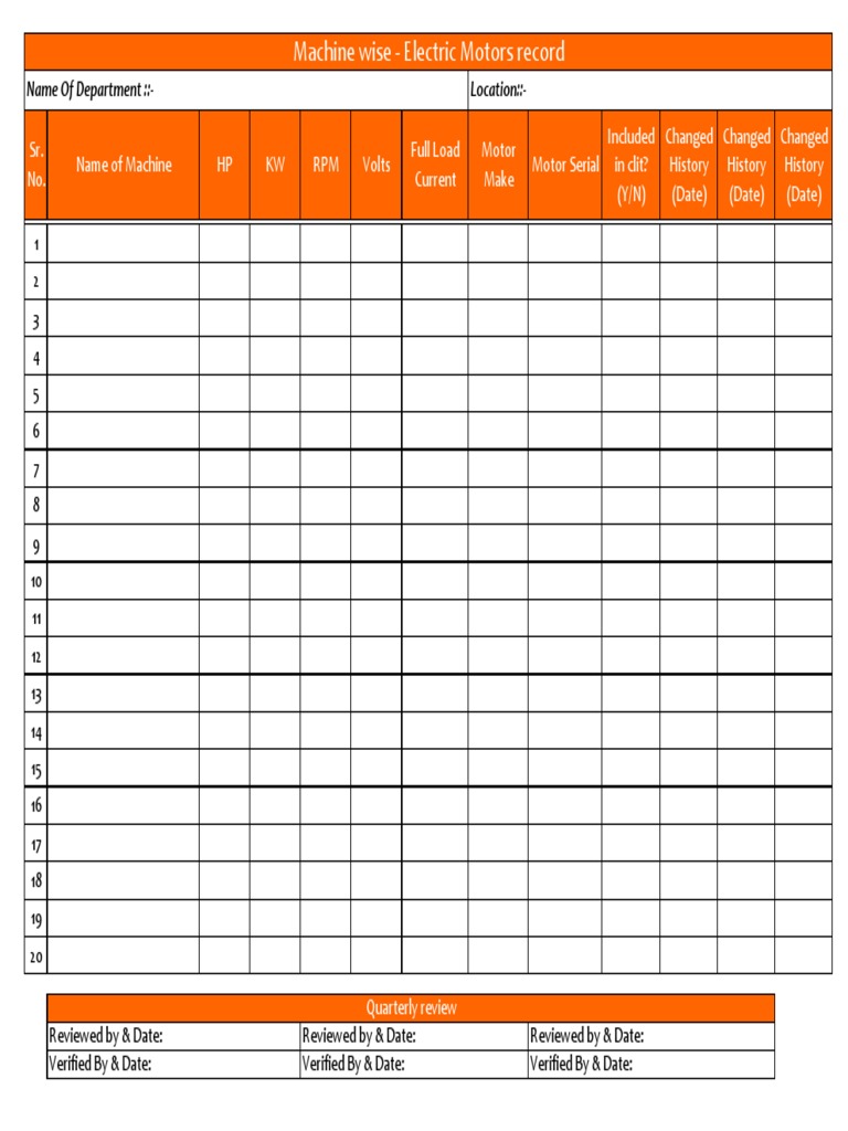 Electric Motor Record | PDF
