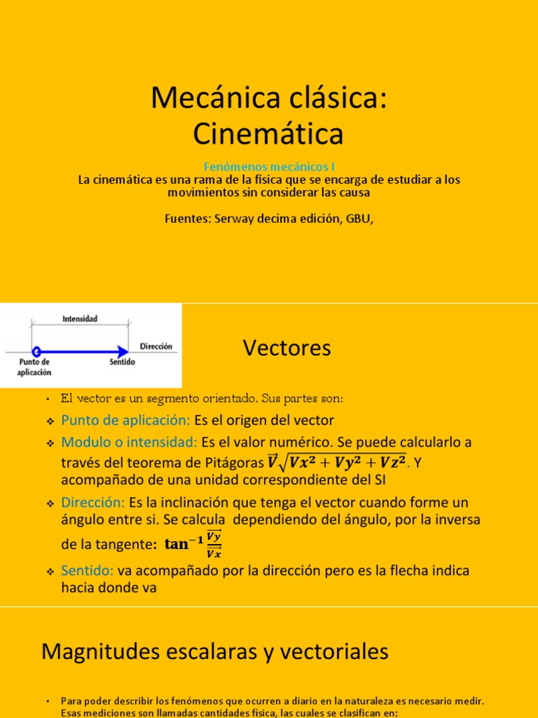 Características de Movimiento (Cinemática) | PDF | Vector Euclidiano | Velocidad