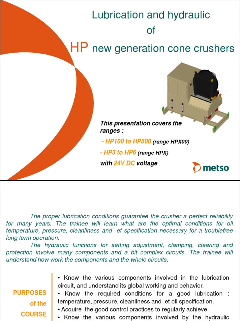 HP Cone Crusher Lubrication Guide | PDF | Lubricant | Pump