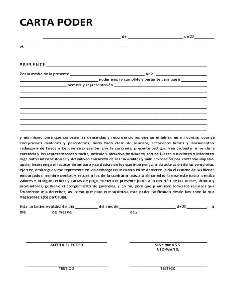 Carta Poder | PDF