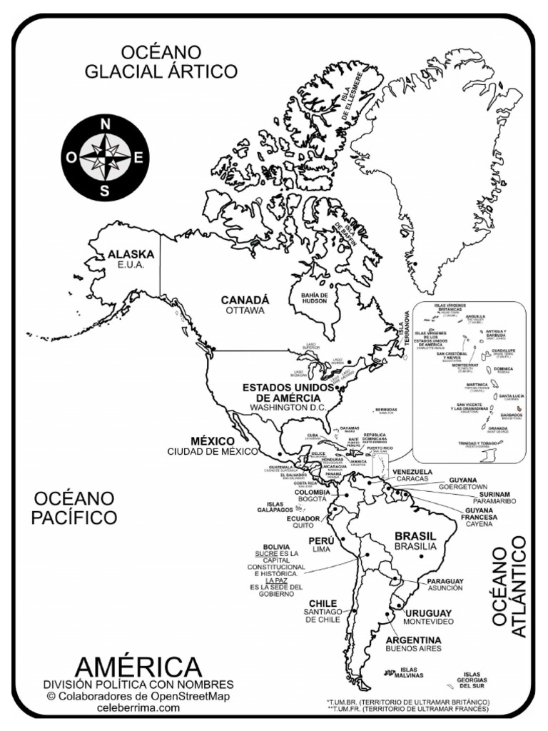 Mapa - America Con y Sin Nombres | PDF