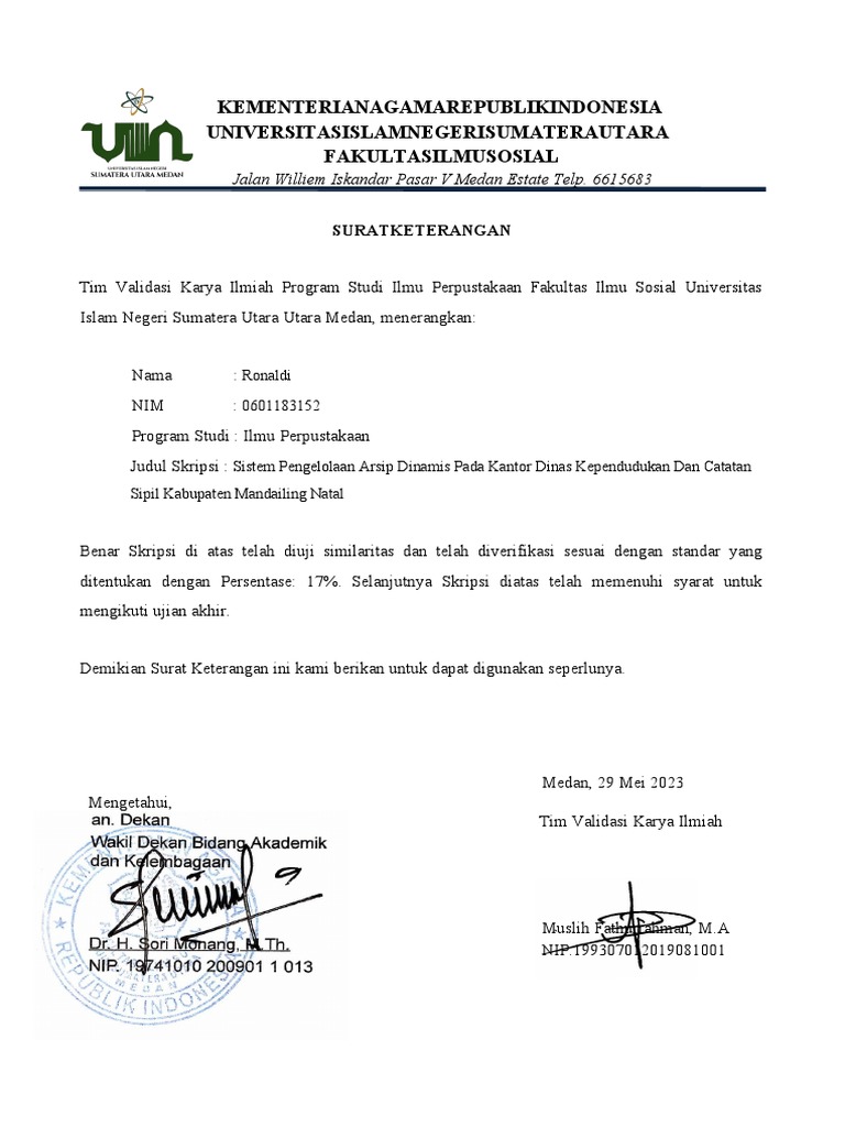 Bukti Turnitin Ronaldi | PDF