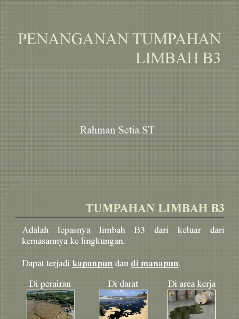Penanganan Tumpahan Limbah B3 | PDF