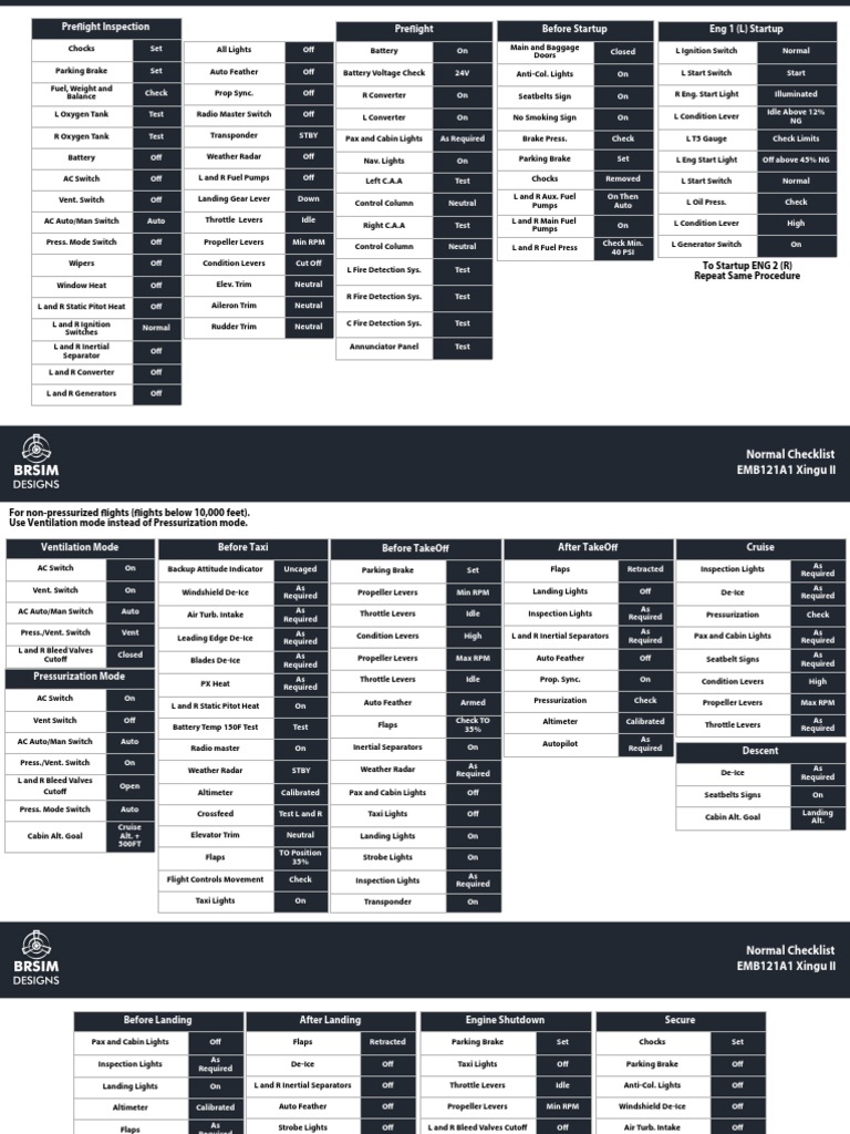 Checklist | PDF | Throttle | Aircraft