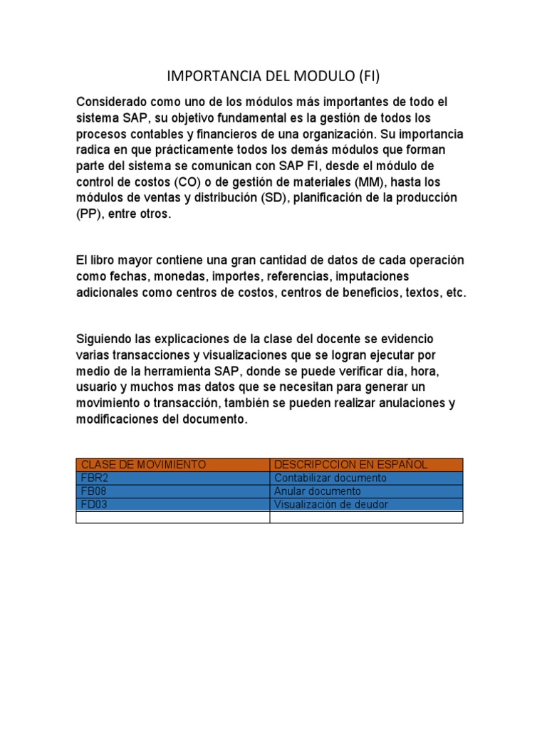 Importancia Del Modulo | PDF