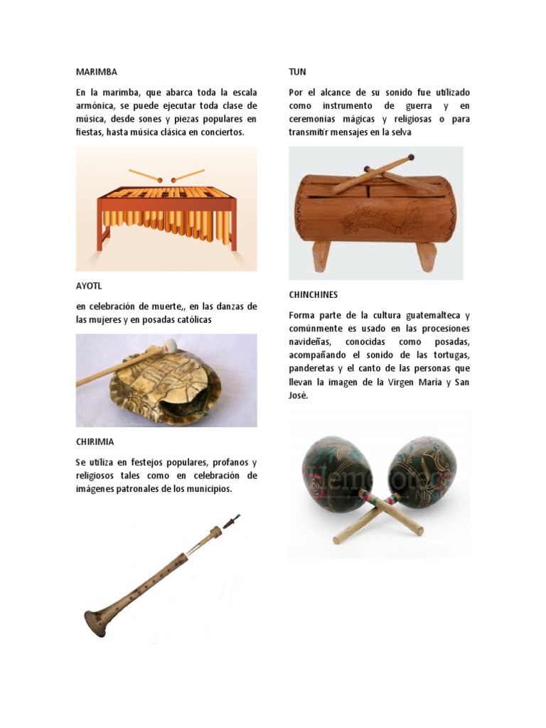 5 Intrumentos Mayas y para Que Se Utilizan | PDF