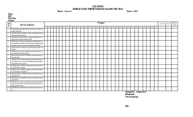 Contoh Logbook | PDF