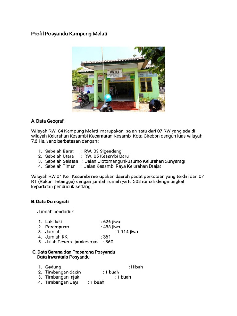 Profil Posyandu 2 | PDF Profil Posyandu 2 | PDF
