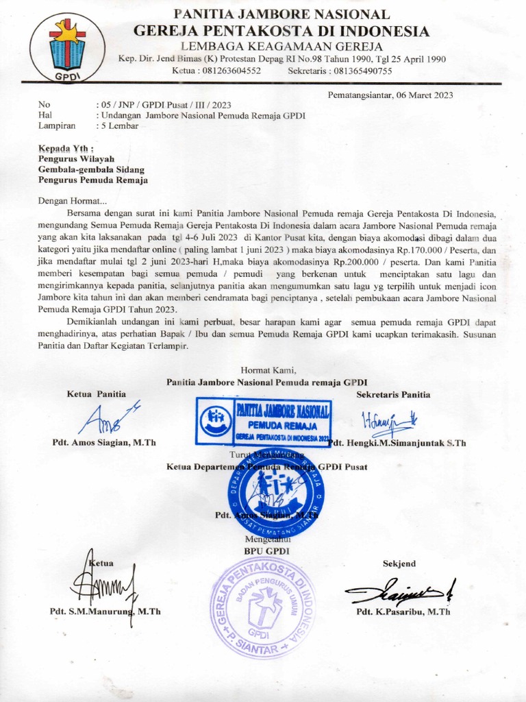 Und Jambore Pemuda GPDI | PDF