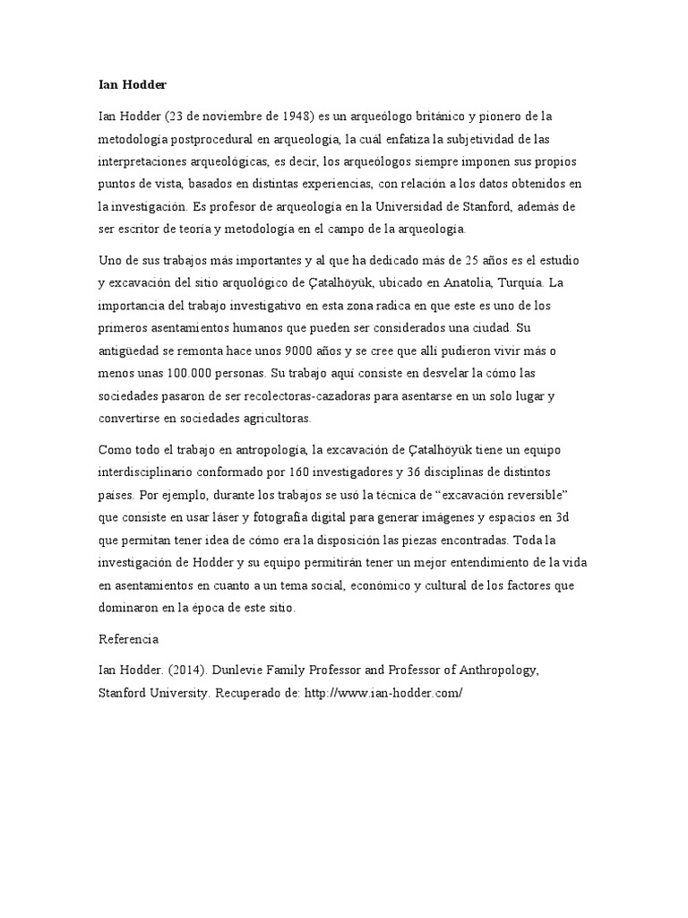 Ian Hodder | PDF | Arqueología | Science