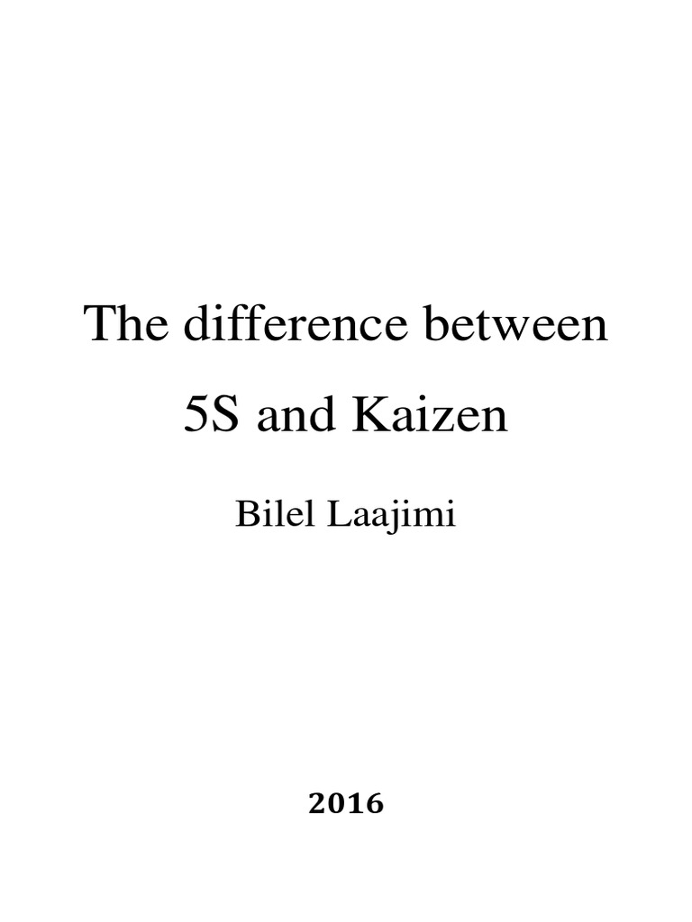 Distinguishing Kaizen from 5S | PDF | Economies | Business